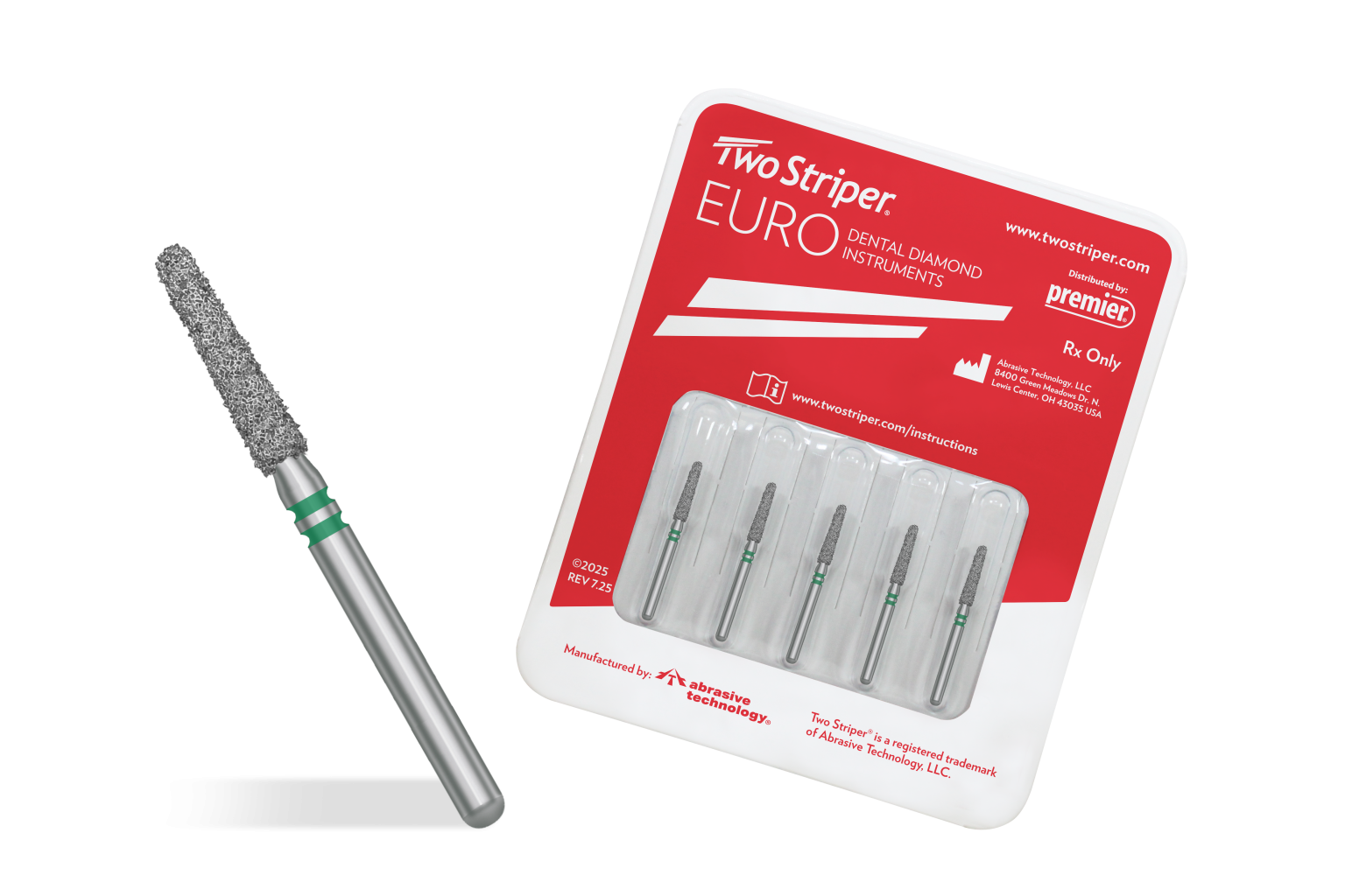 Premier Dental | Two Striper® Ultra-Premium Diamond Burs